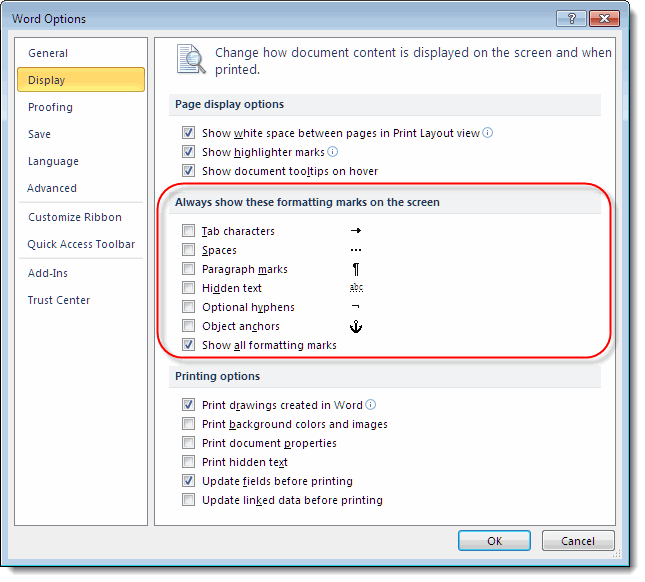 What Is Characters That Display On The Screen But Do Not Print